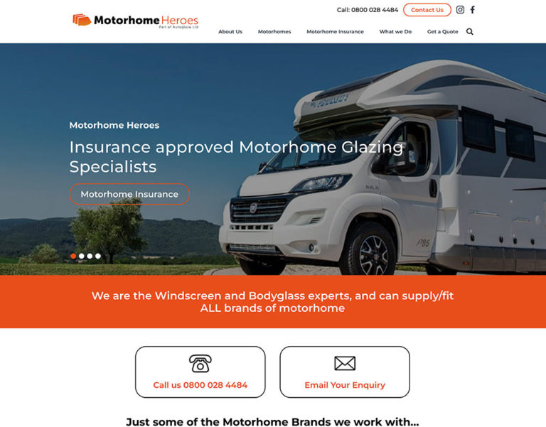 Giraffe - Website Design & Development - Motorhome Heroes