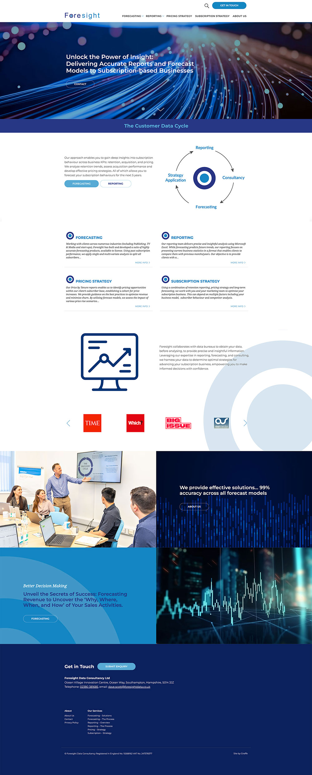 Giraffe - Website Design & Development - Foresight Data Consultants